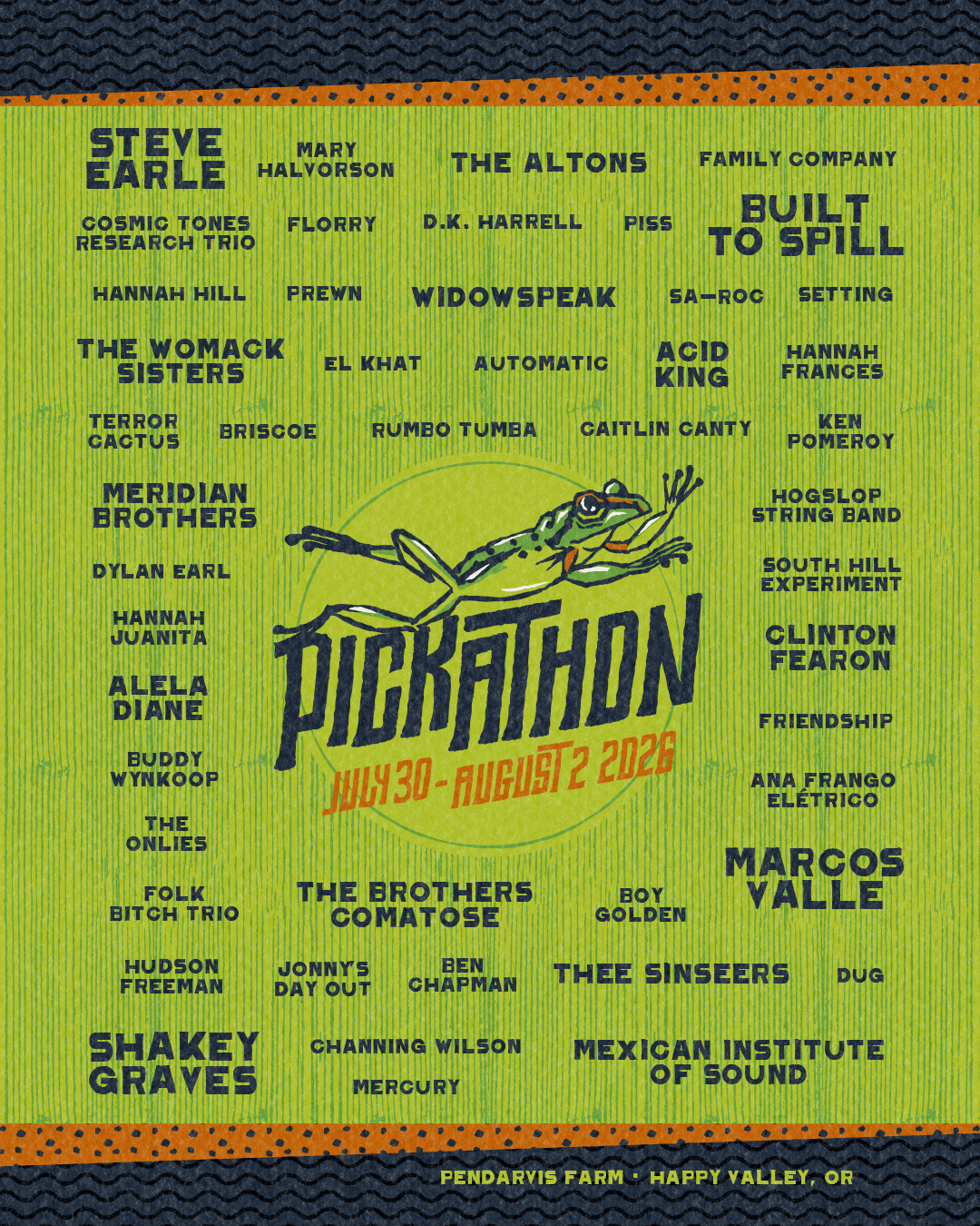 Pickathon 2026 Lineup: Legends & The Future